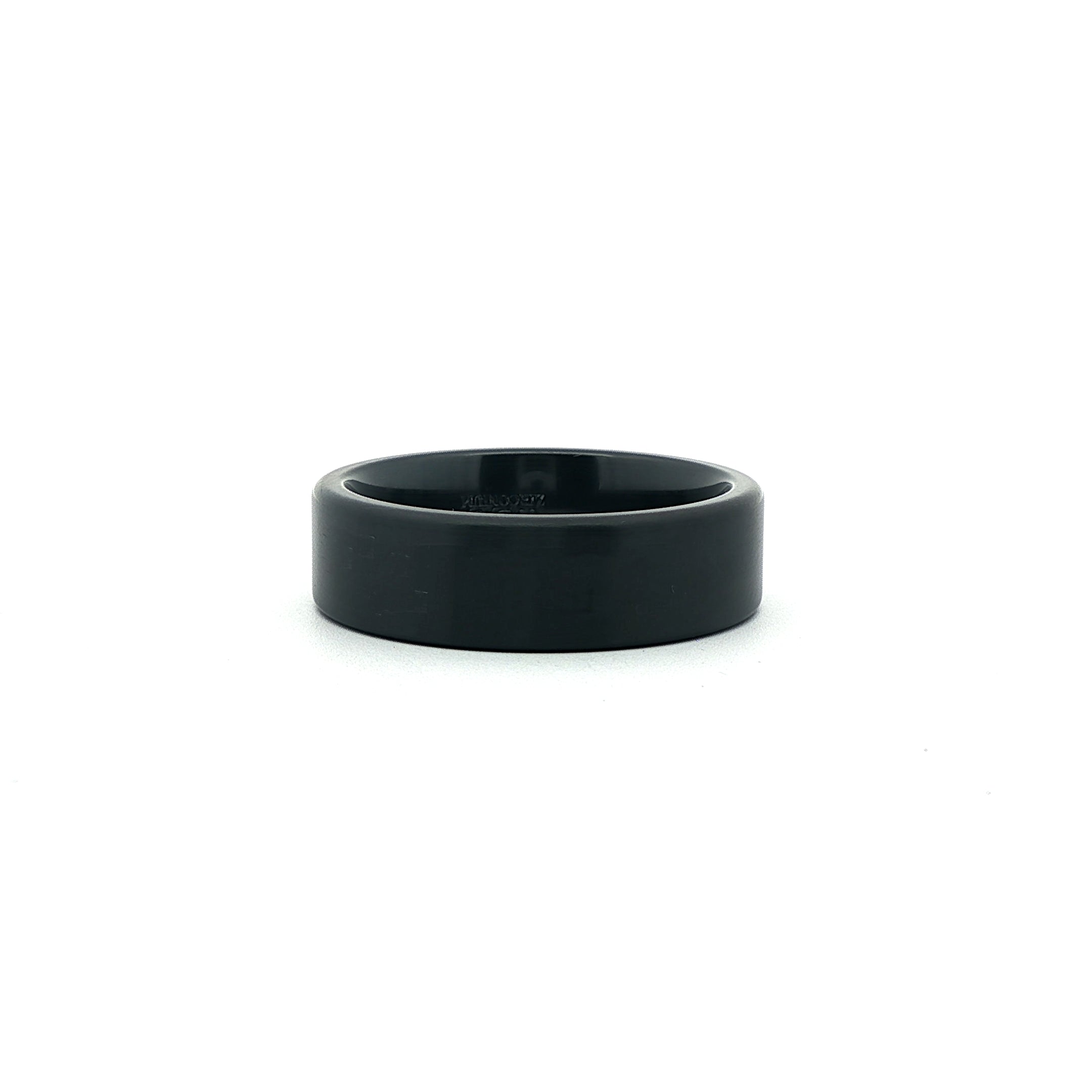 Black Zirconium Flat Court 7.0mm Matte Finish Band – Henry D Johnstone