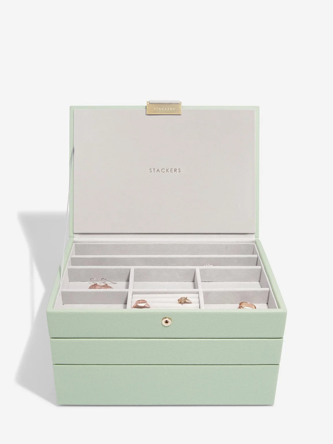 Stackers classic jewellery box - Sage Green. – Henry D Johnstone
