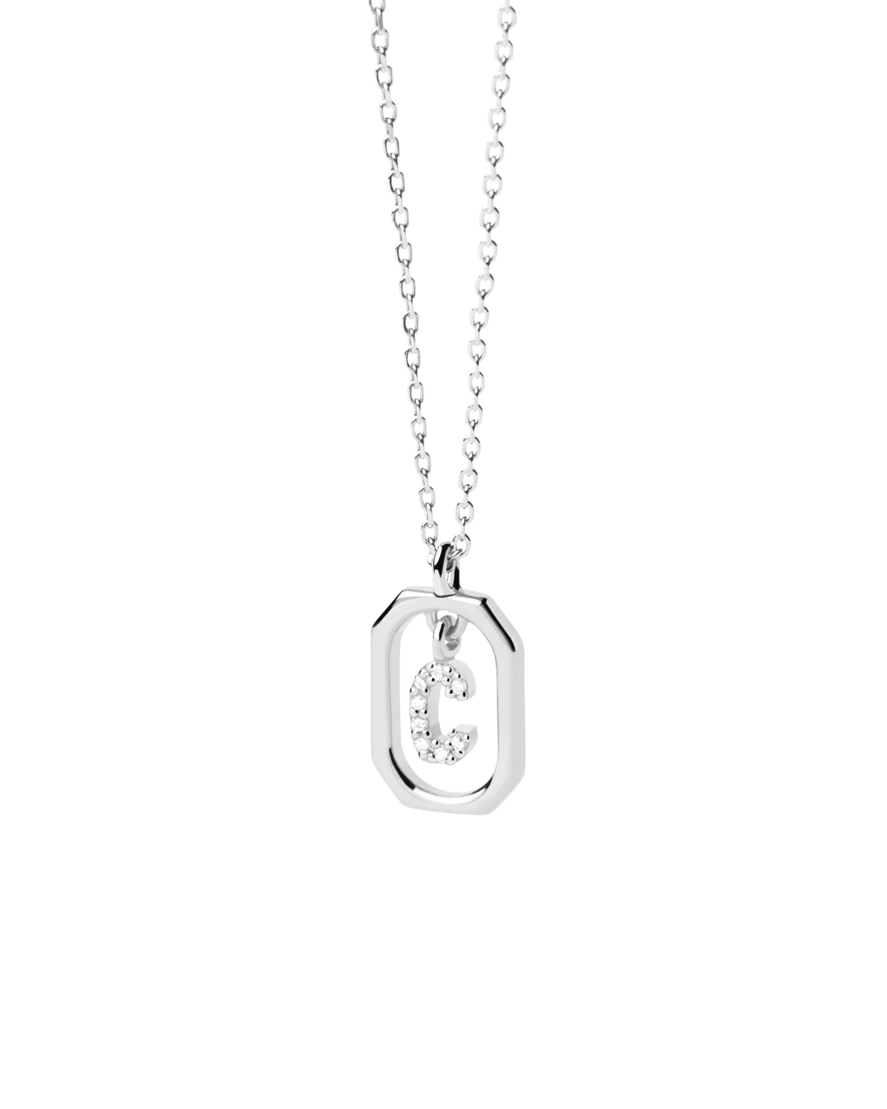 PDPAOLA Mini Letter C Silver Necklace - CO02-514-U – Henry D Johnstone